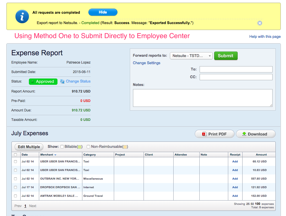 How To Submit An Expense Report Into NetSuite TriNet Cloud Help Desk